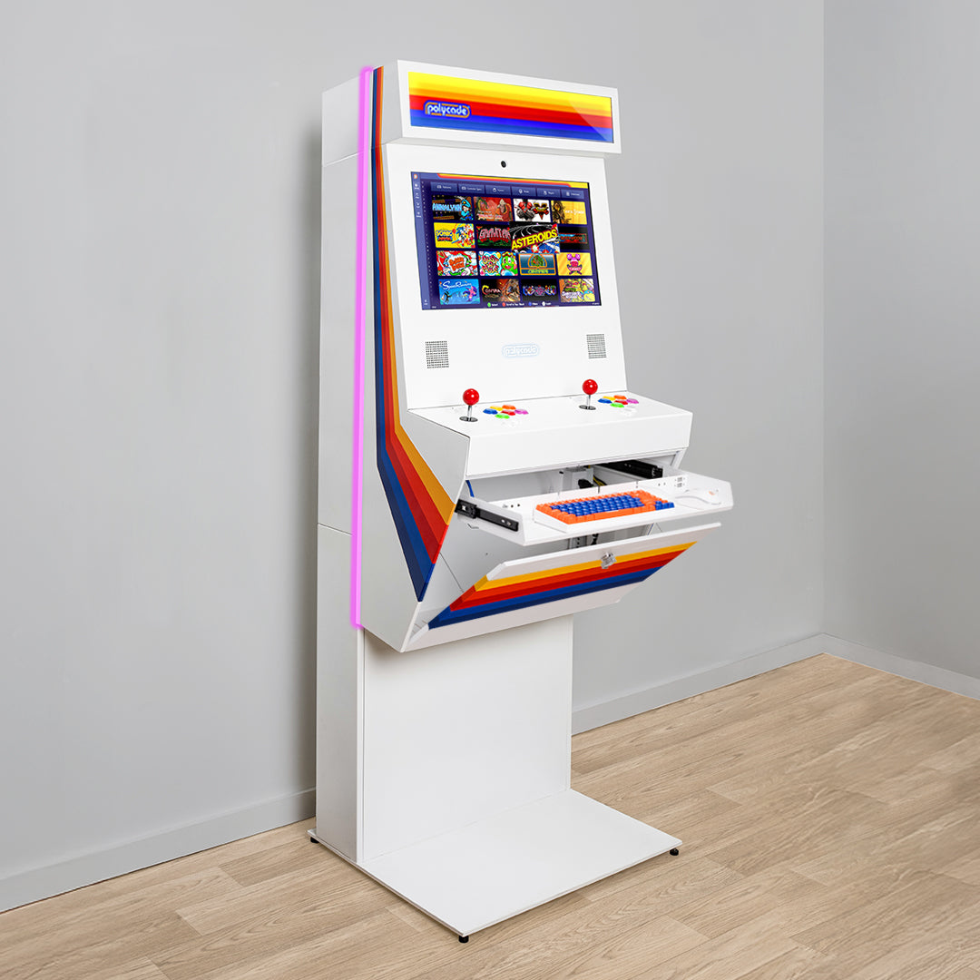 Striped Freestanding Sente + Marquee: White – Polycade